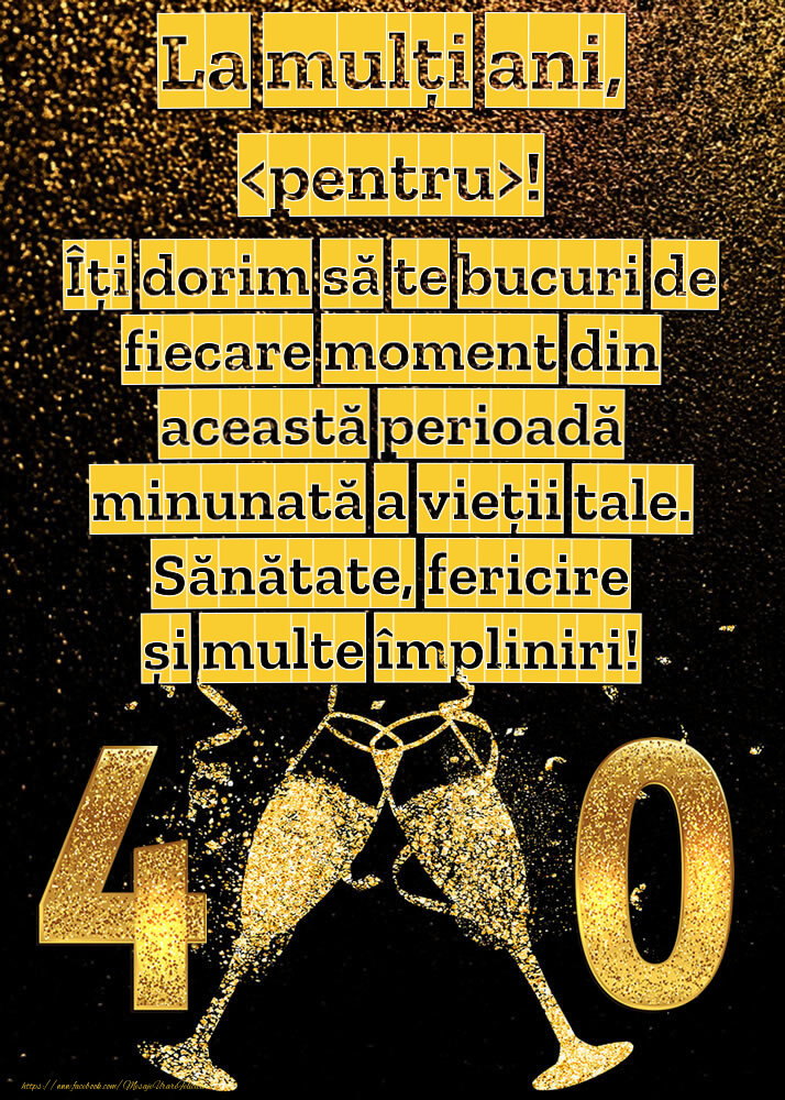 Personalizare felicitari de zi de nastere cu design gold ...