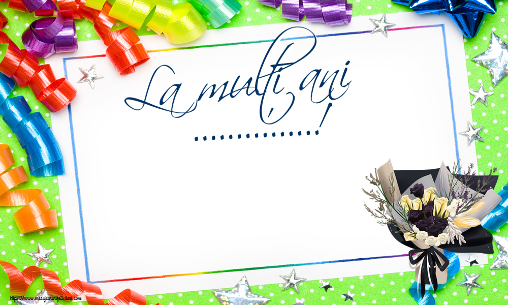 Confeti & buchet de flori desenat | Personalizare felicitari cu nume ...