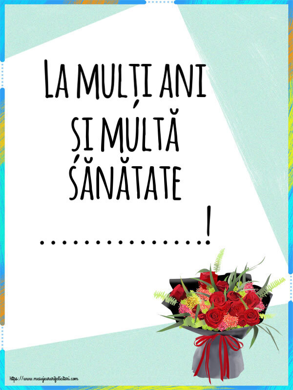 Felicitare cu aranjament floral cu trandafiri tip portret ...