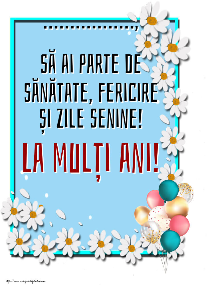 La mulți ani! - baloane colorate | Personalizare felicitari cu nume ...