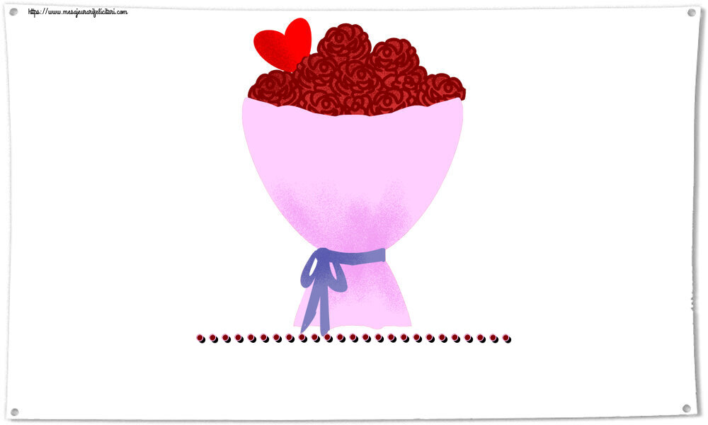 Felicitare cu flori si inimioara clipart - Scrie textul tău ...