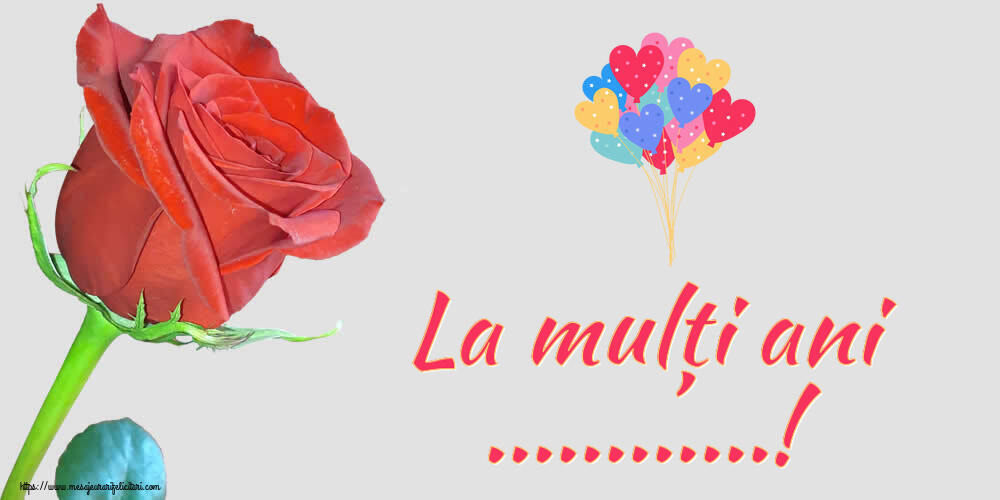 Trandafir & baloane inimioare | Personalizare felicitari cu nume ...