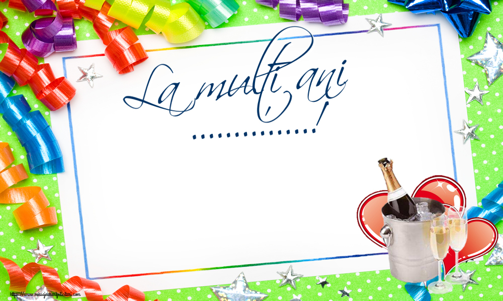 Confeti & șampanie și inimioare | Personalizare felicitari cu nume ...